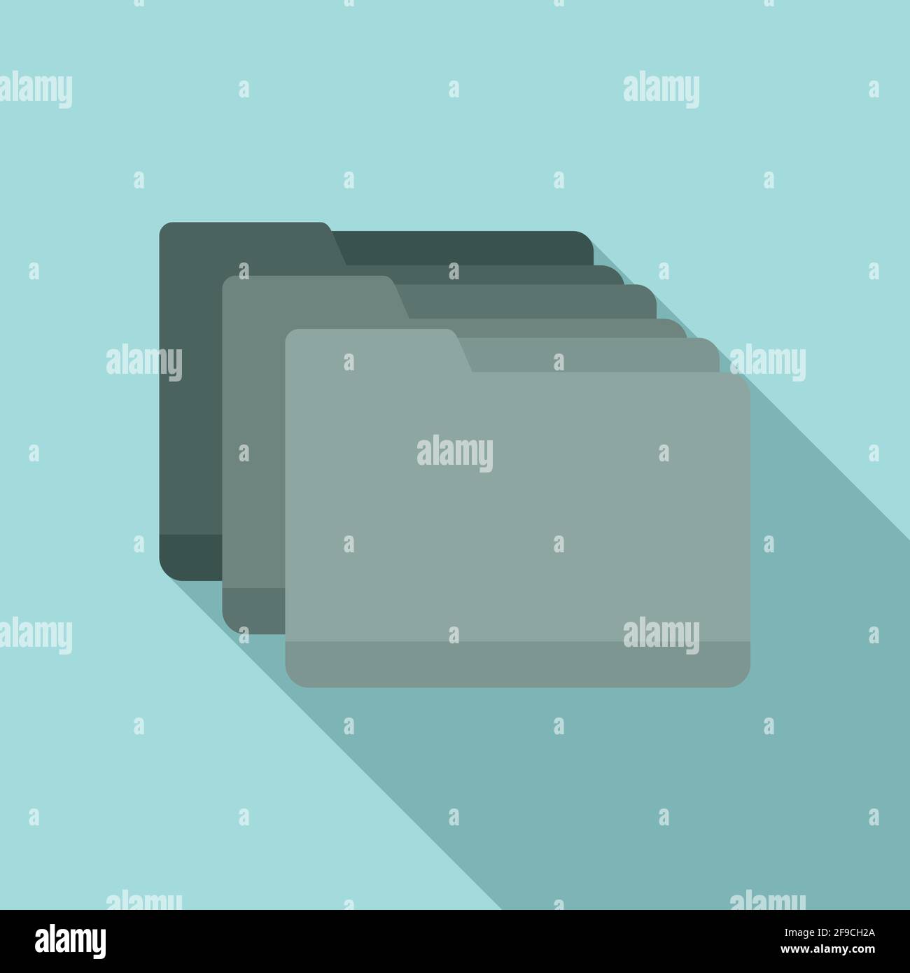 Folder stack icon, flat style Stock Vector Image & Art - Alamy