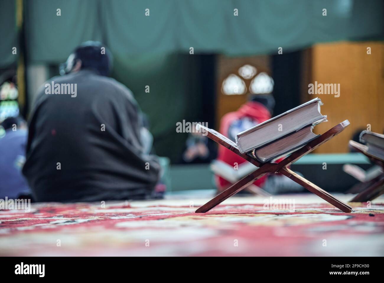 Holy book Qur'an is seen inside an Imam badah.Islam's holiest month of ...