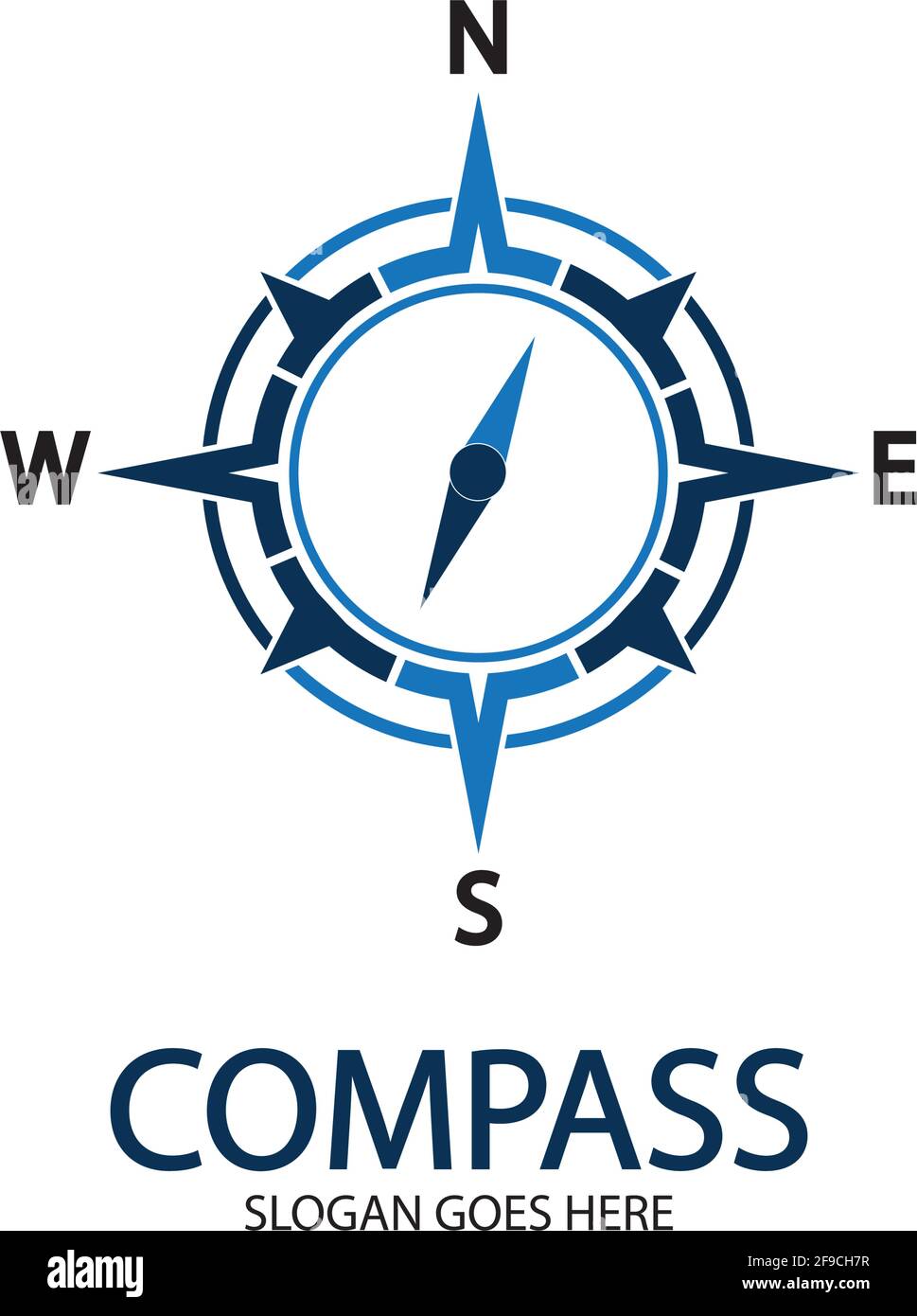 Creative Compass Concept Logo Design Template Stock Vector Image & Art ...
