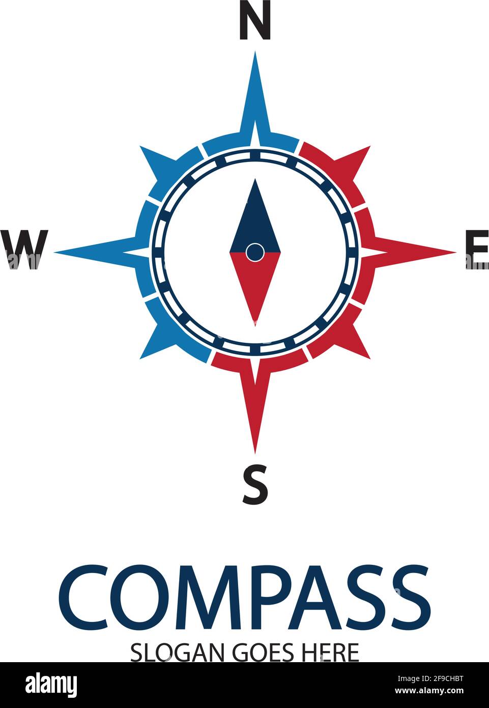 Creative Compass Concept Logo Design Template Stock Vector Image & Art ...