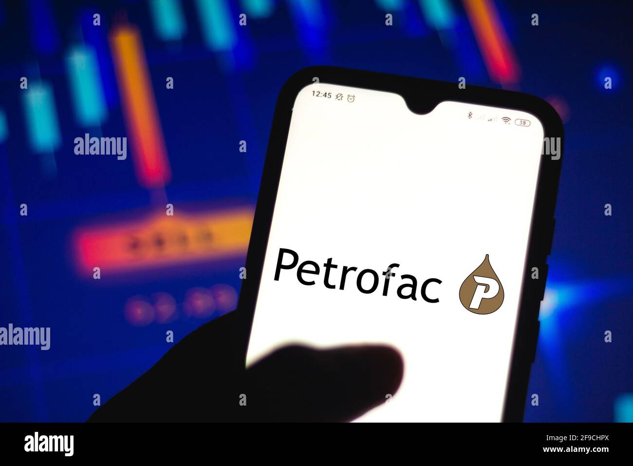 In this photo illustration the Petrofac Limited logo seen displayed on ...