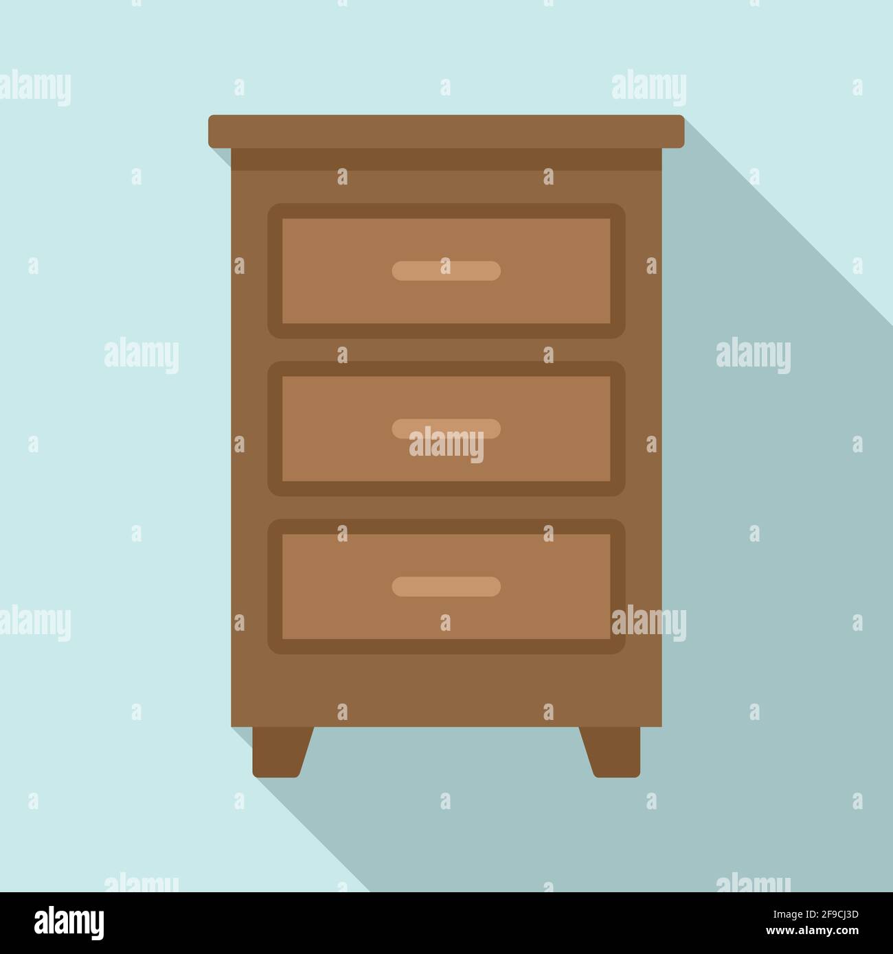 Wood documents drawer icon, flat style Stock Vector Image & Art - Alamy