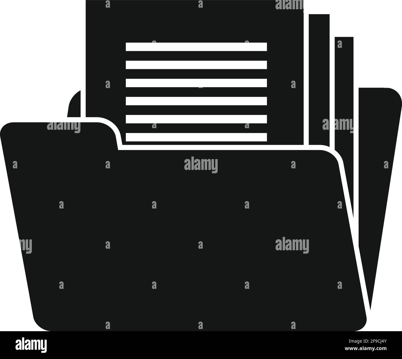 Simple folder silhouette Black and White Stock Photos & Images - Alamy