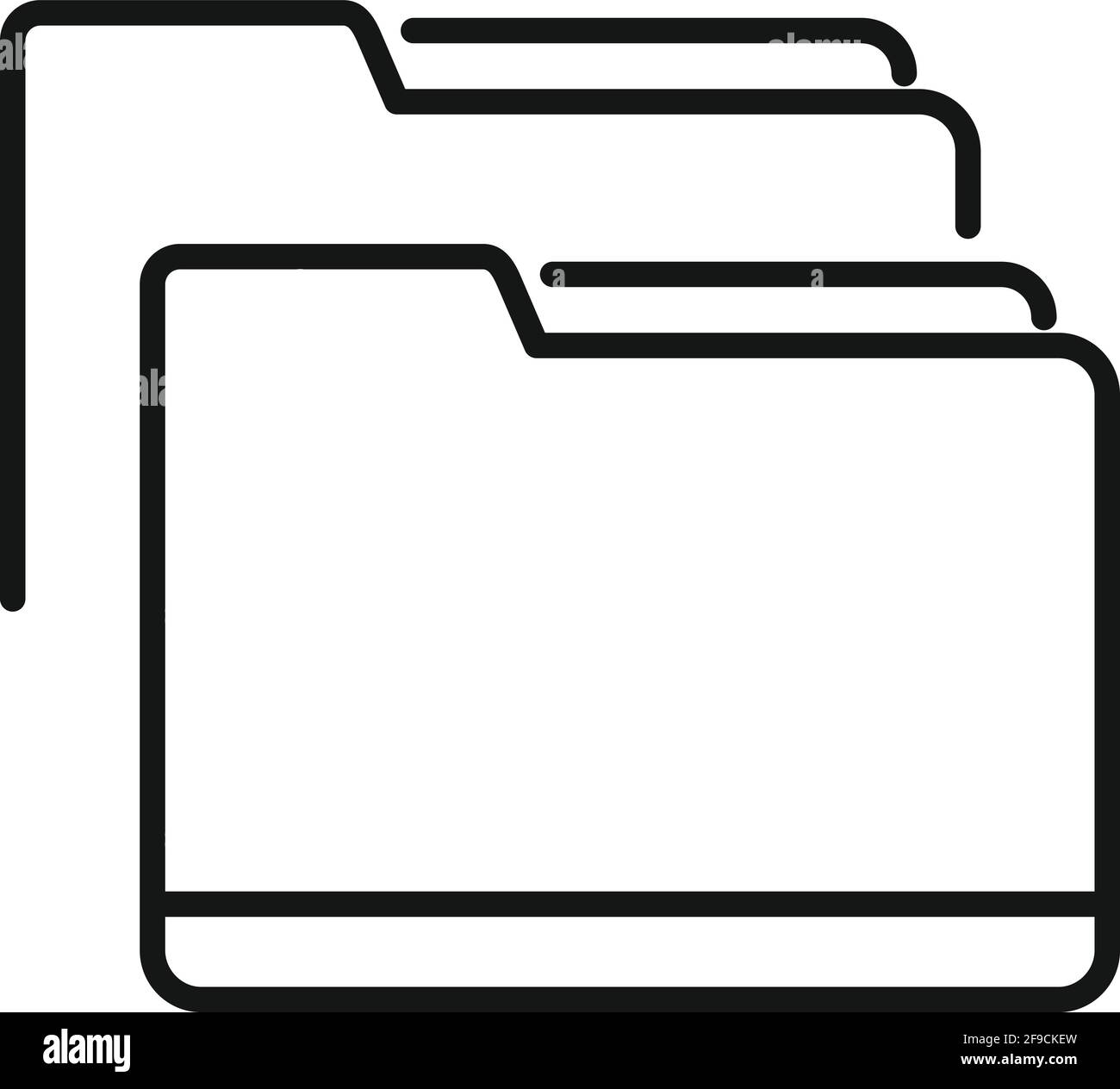 Folder stack icon, outline style Stock Vector Image & Art - Alamy