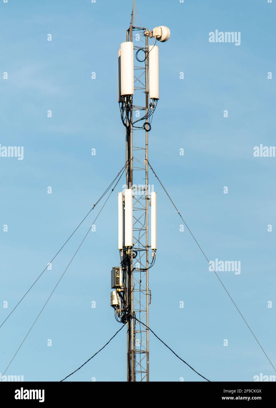 Antenna for mobile communication installed on the roof of the building ...