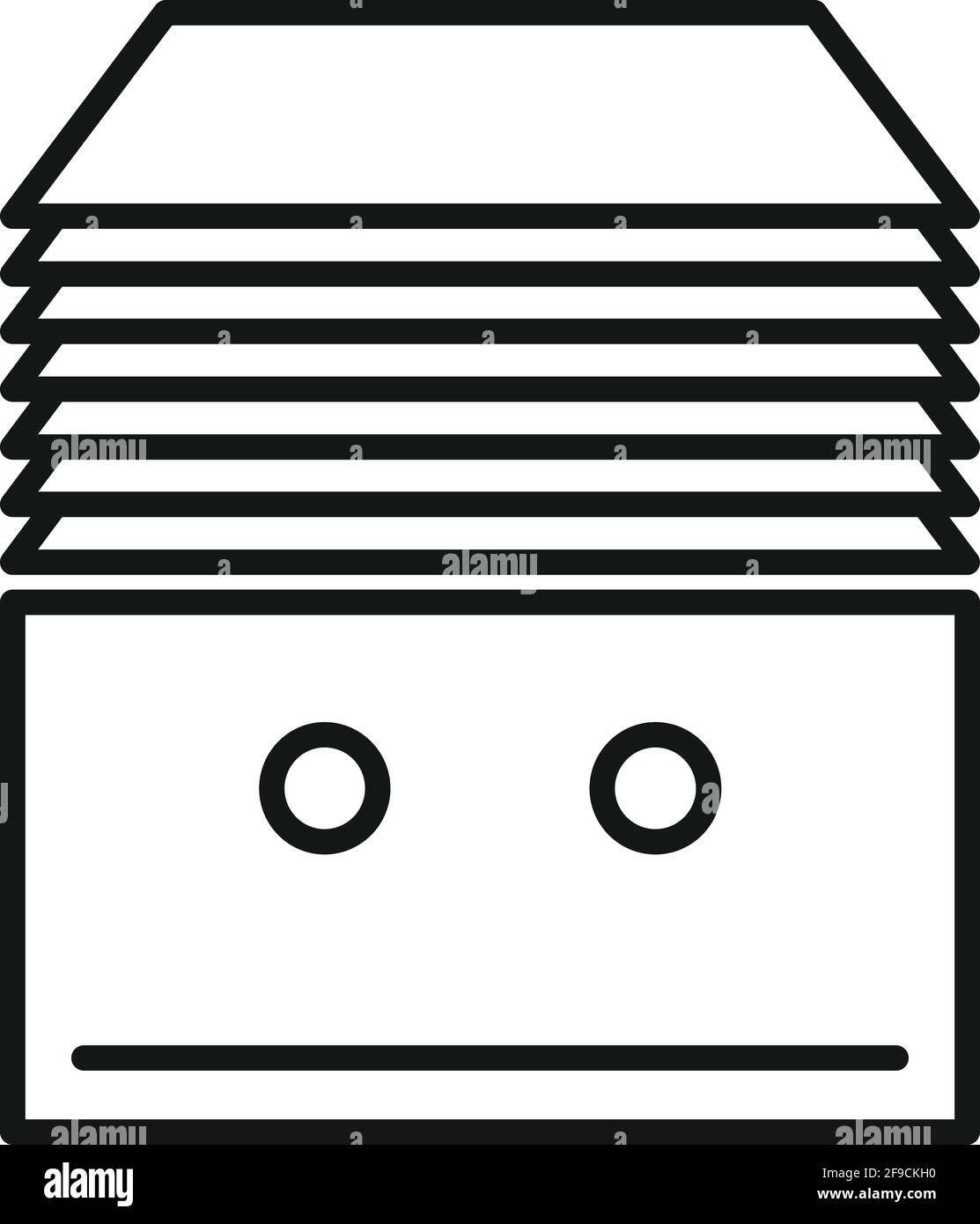 Stack documents icon, outline style Stock Vector Image & Art - Alamy