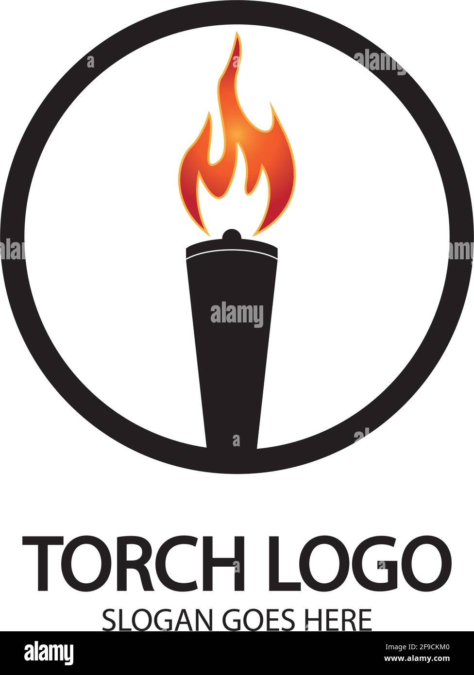 Torch vector icon illustration design template Stock Vector Image & Art ...