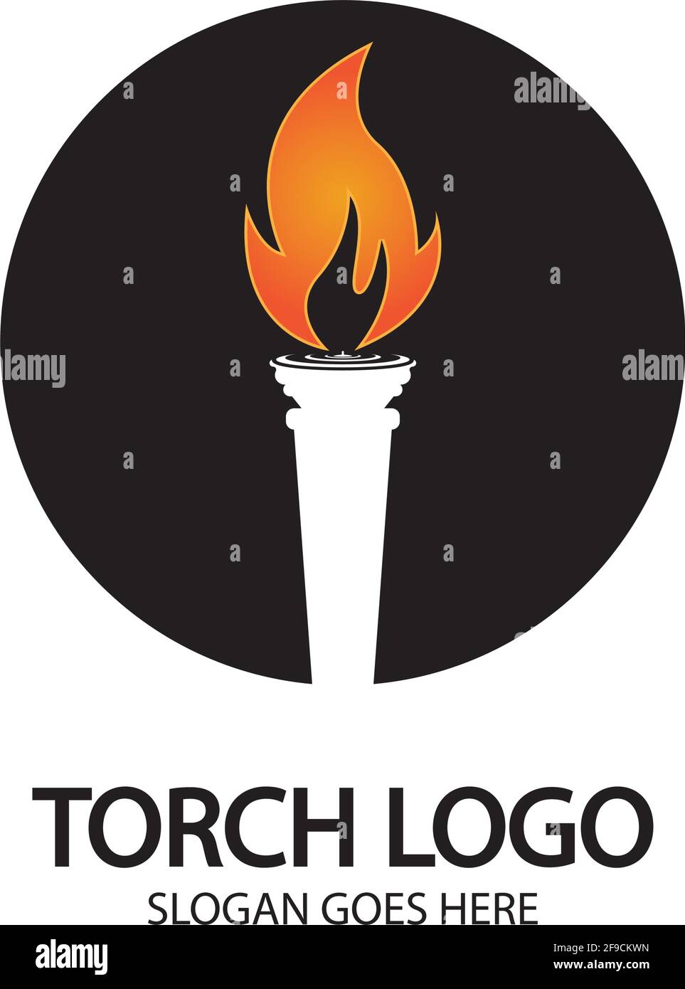 Torch vector icon illustration design template Stock Vector Image & Art ...