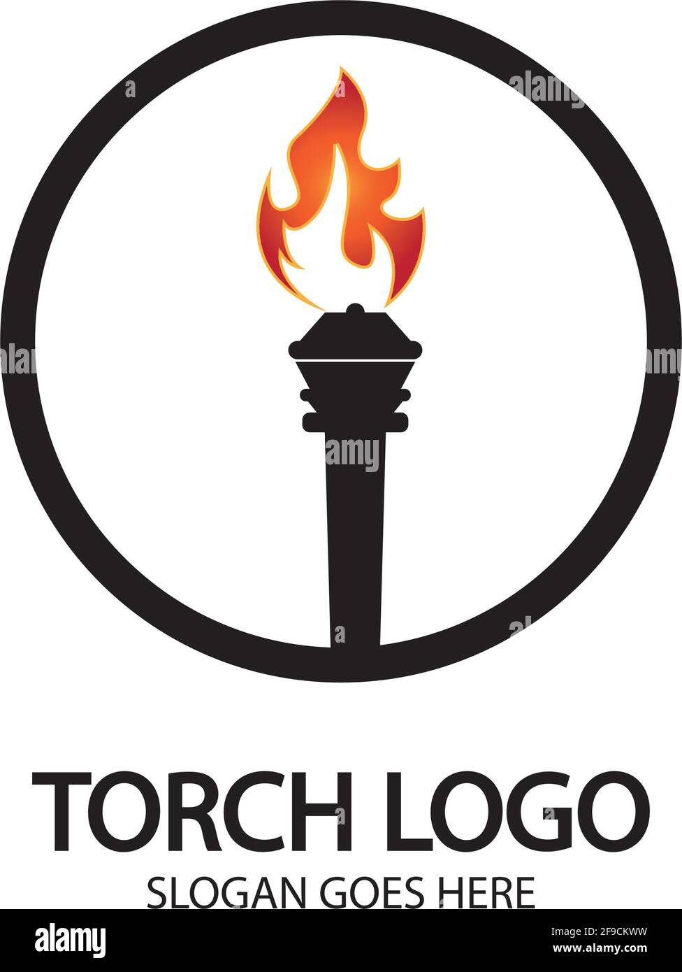 Torch vector icon illustration design template Stock Vector Image & Art ...