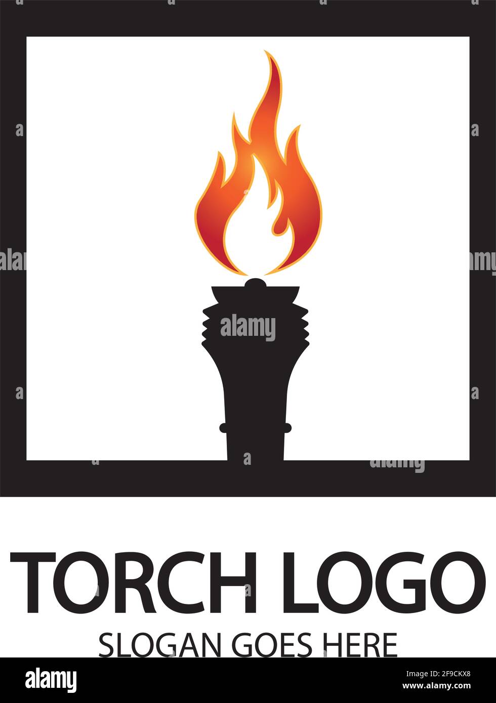 Torch vector icon illustration design template Stock Vector Image & Art ...