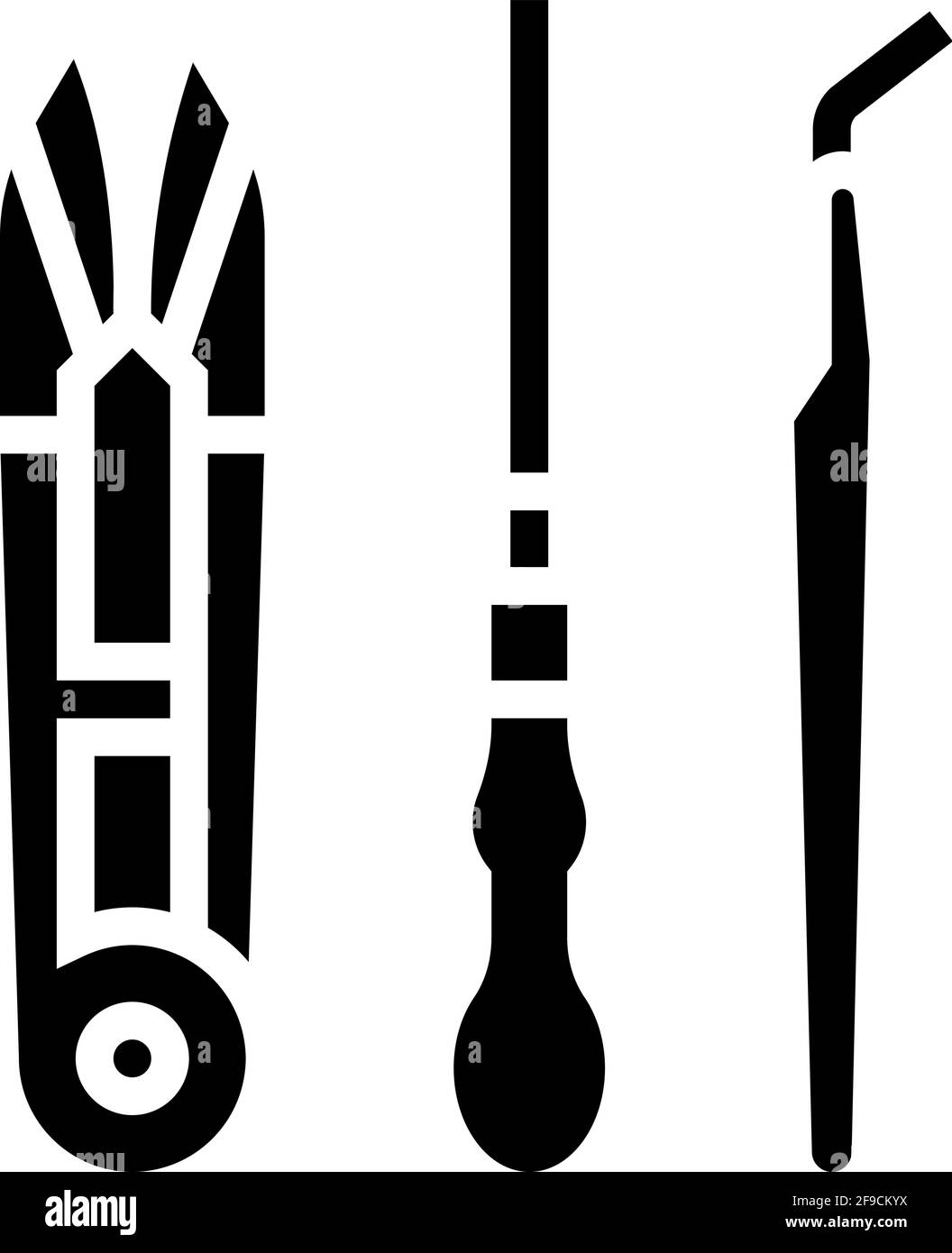 tool set jewellery line icon vector illustration Stock Vector Image ...