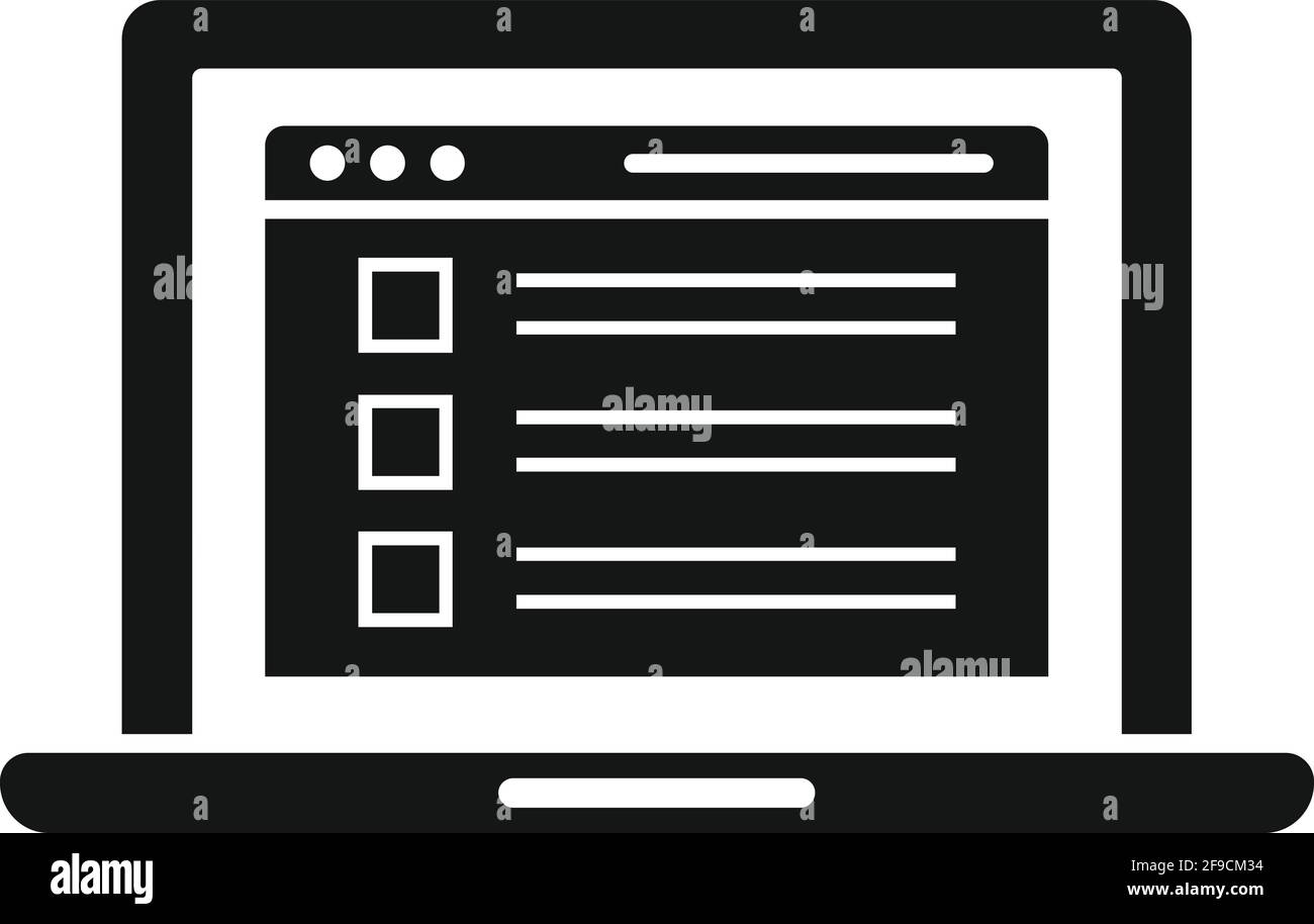 To-do list laptop icon, simple style Stock Vector Image & Art - Alamy