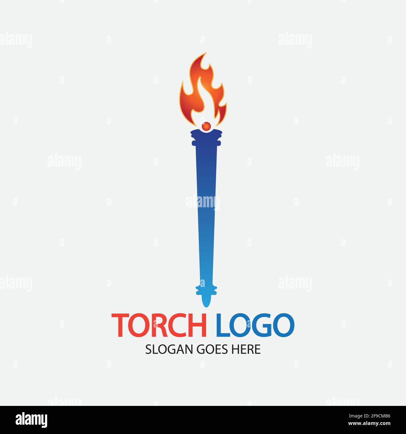 Torch vector icon illustration design template Stock Vector Image & Art ...