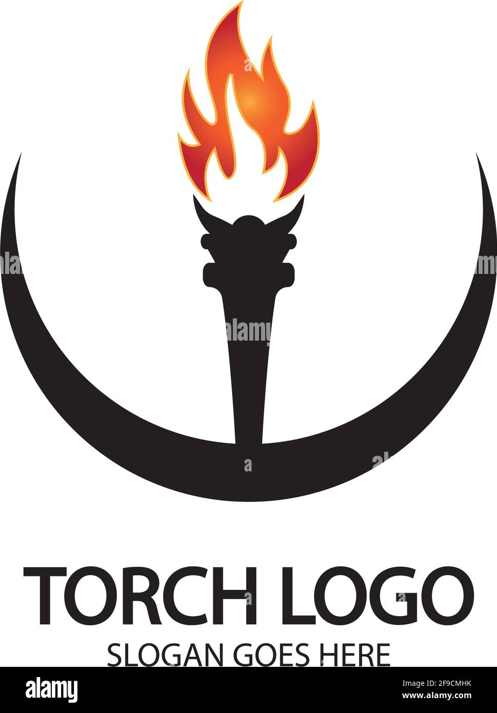 Torch vector icon illustration design template Stock Vector Image & Art ...