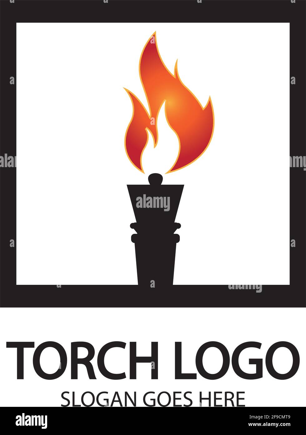 Torch vector icon illustration design template Stock Vector Image & Art ...
