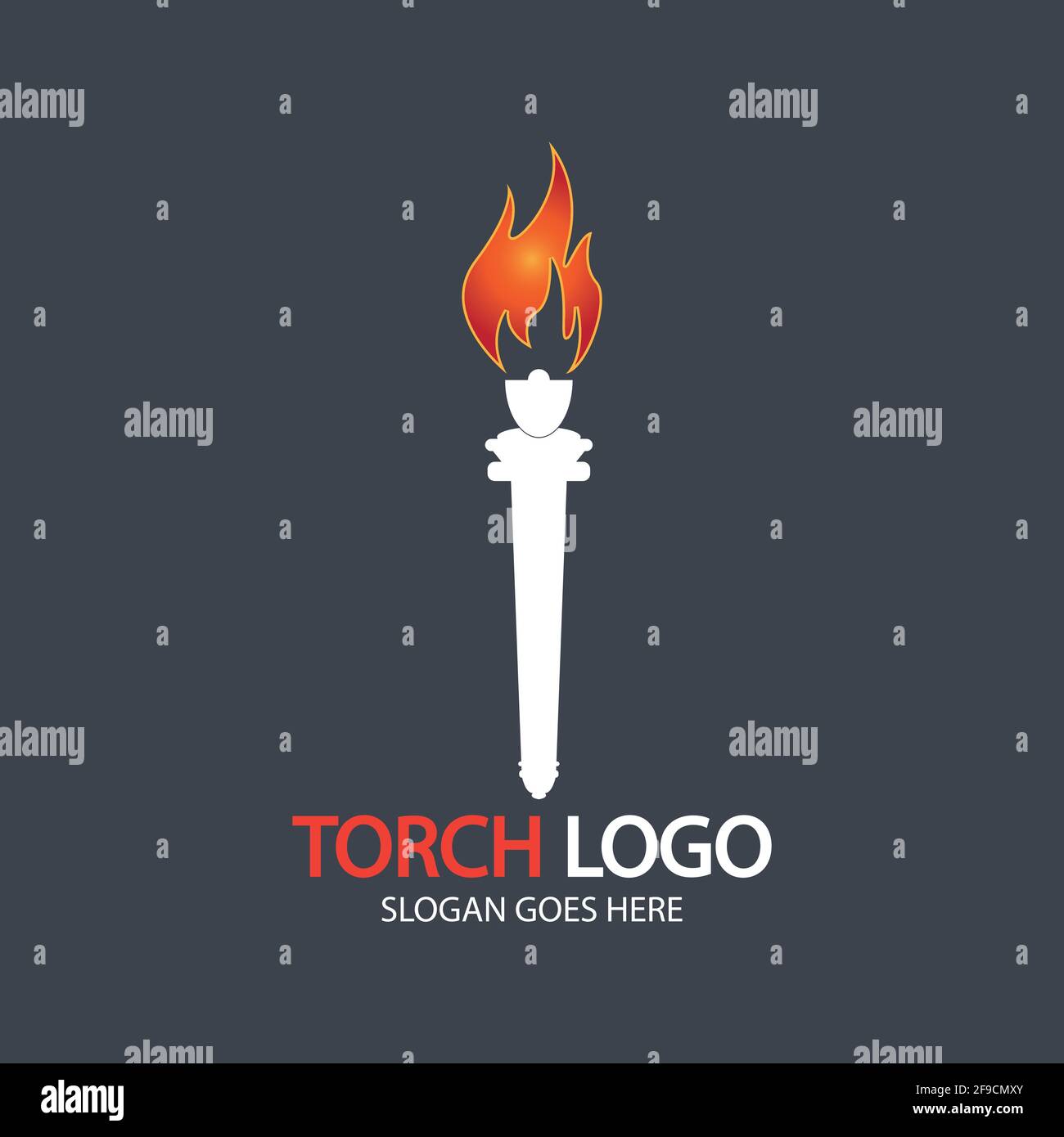 Torch vector icon illustration design template Stock Vector Image & Art ...