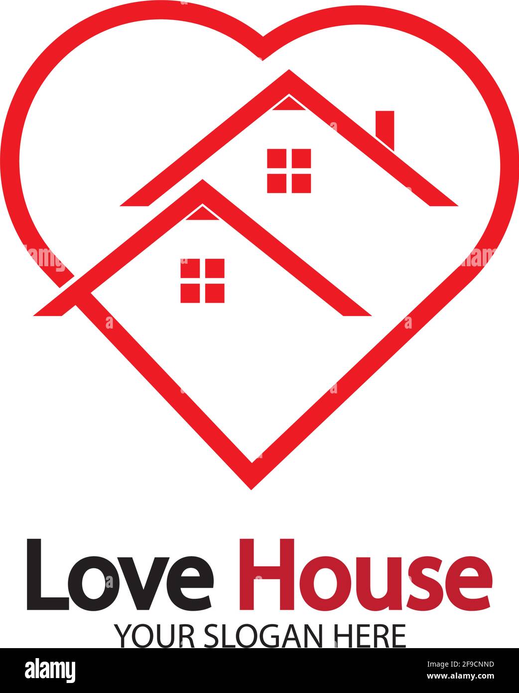 Love Home Logo. Heart and House Icon Combination. Health and Care ...