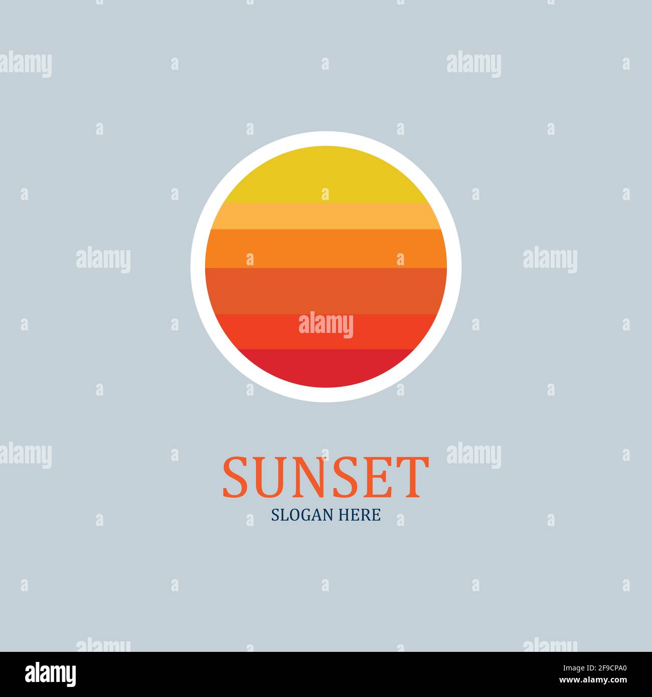 isolated round shape sunset vector logo Stock Vector Image & Art - Alamy