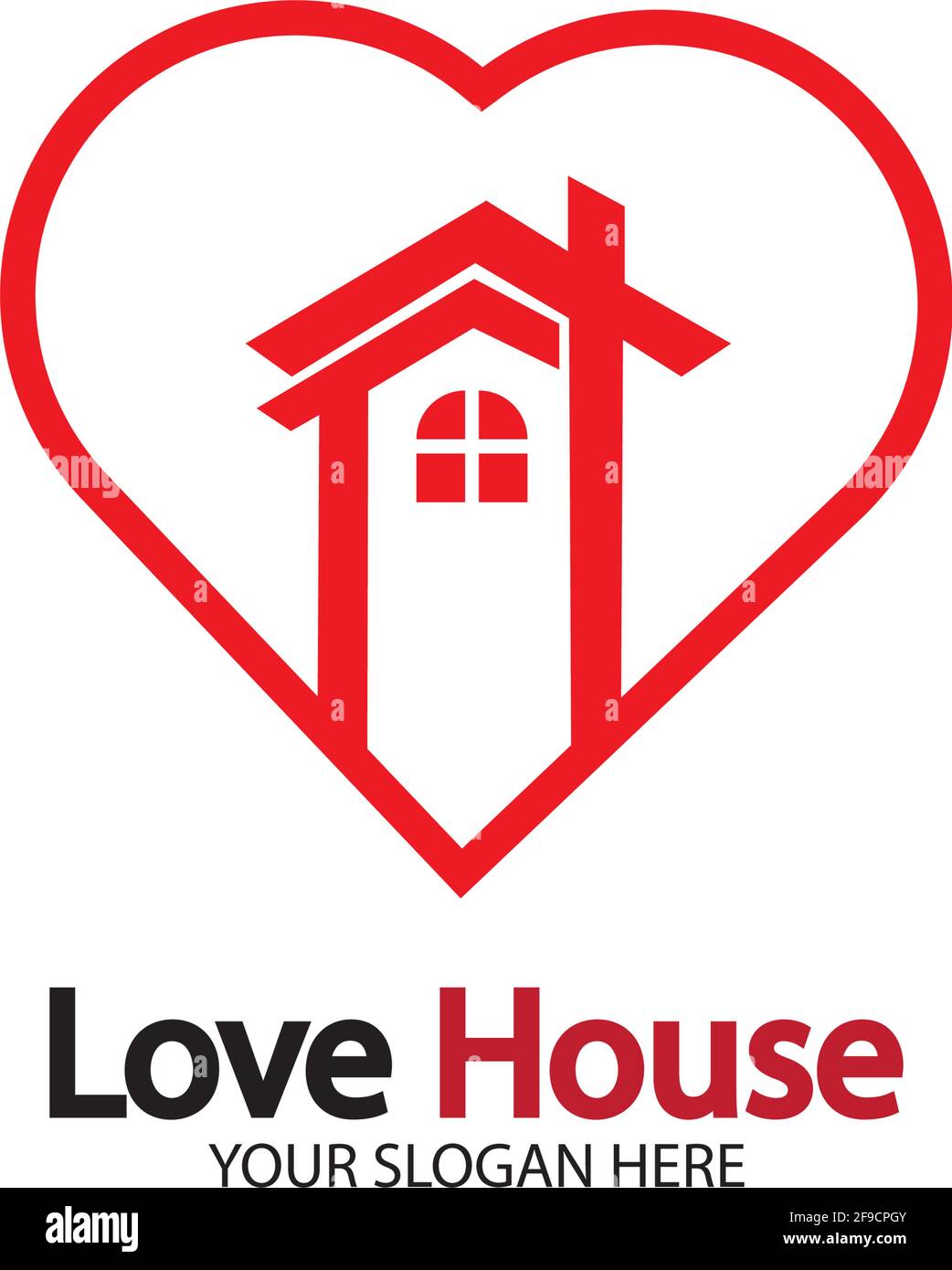 Love Home Logo. Heart and House Icon Combination. Health and Care ...