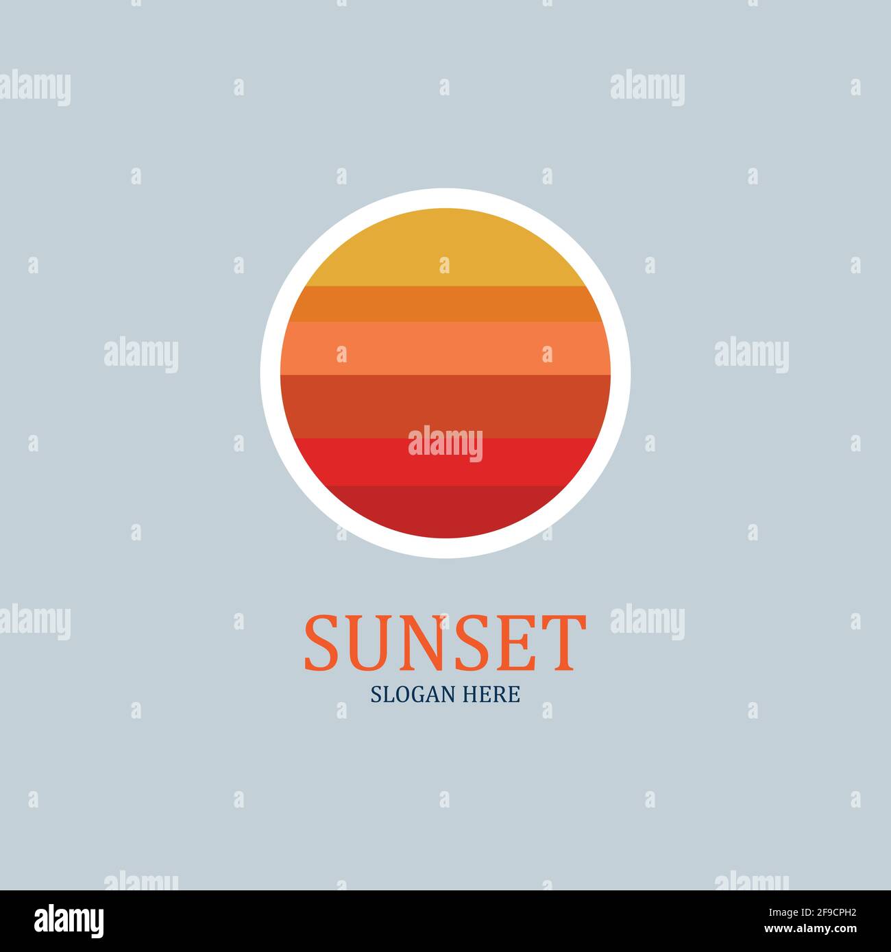 isolated round shape sunset vector logo Stock Vector Image & Art - Alamy