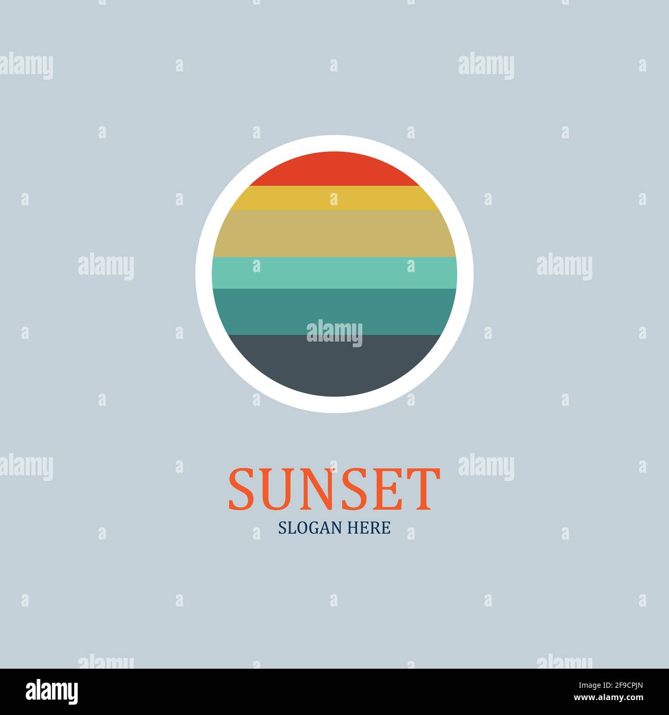 isolated round shape sunset vector logo Stock Vector Image & Art - Alamy
