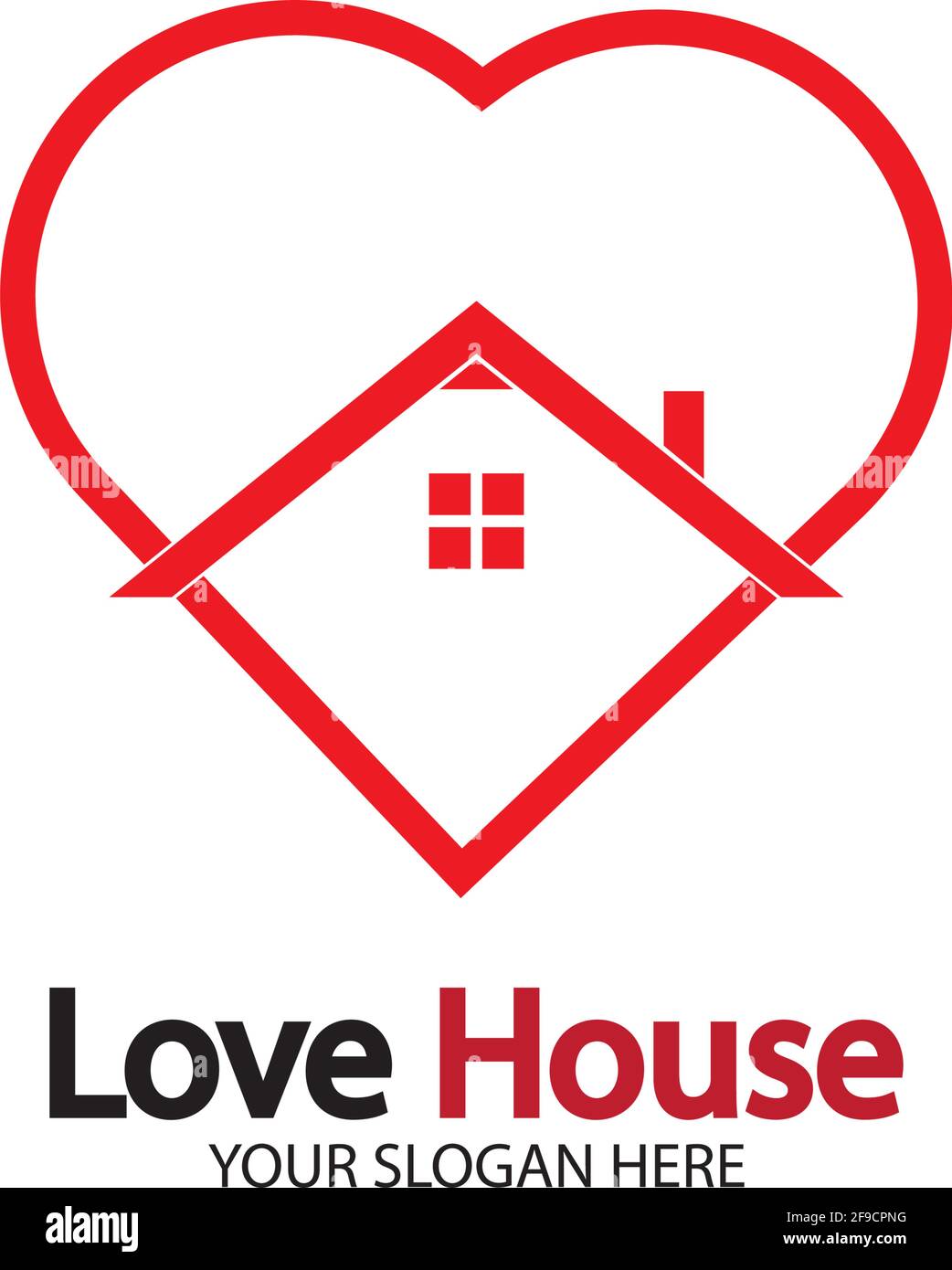 Love Home Logo. Heart and House Icon Combination. Health and Care ...