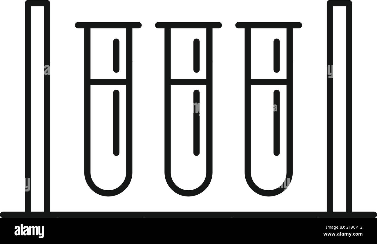 Test tubes icon, outline style Stock Vector Image & Art - Alamy