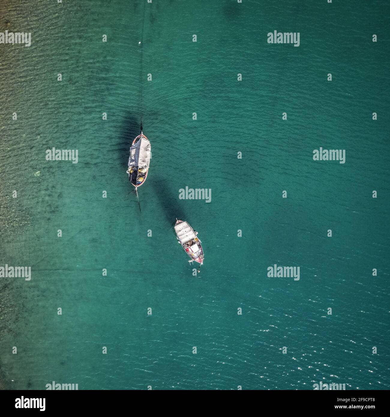 Aerial view of ships in the water Stock Photo - Alamy