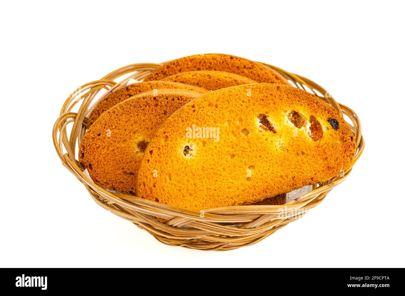 Pile bread rusks on white hi-res stock photography and images - Alamy