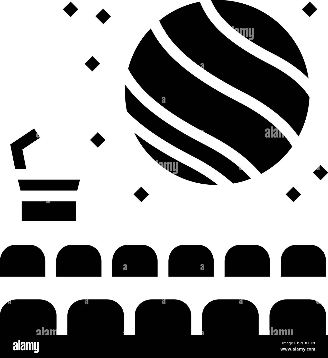 hall of planetarium line icon vector illustration Stock Vector Image ...