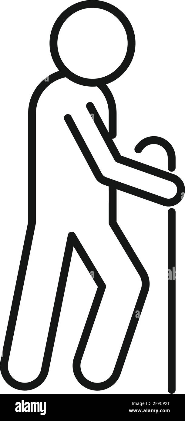 Injured man icon, outline style Stock Vector Image & Art - Alamy