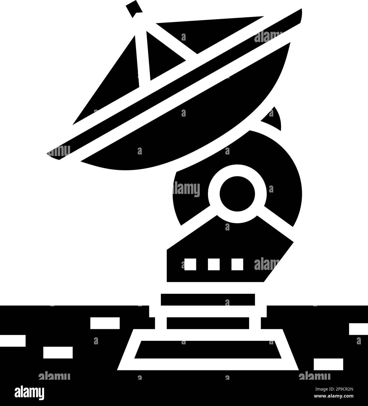 antenna radar planetarium line icon vector illustration Stock Vector ...