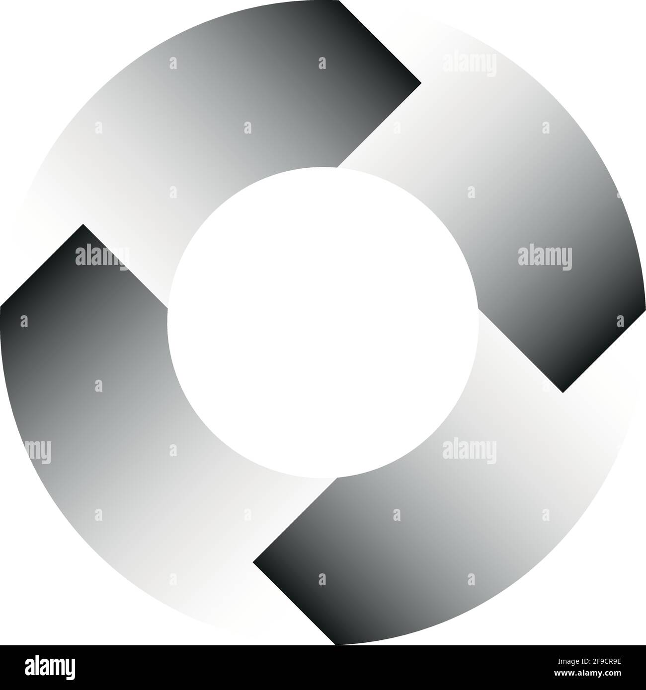 Four grey arrows in circle Stock Vector Image & Art - Alamy