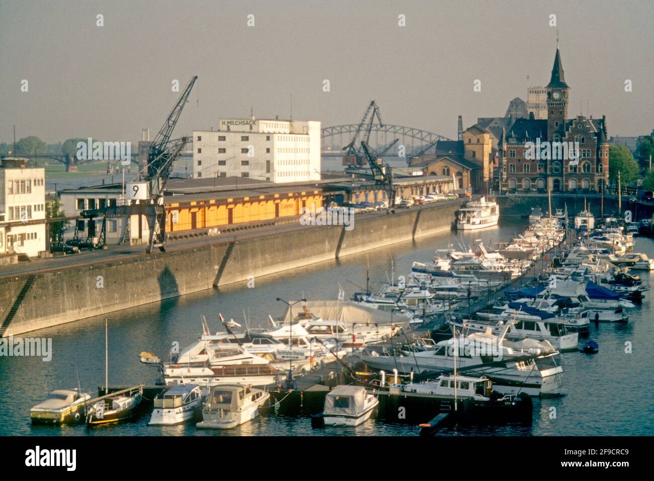 Cologne Marina and Harbour Office building in 1981, North Rhine ...