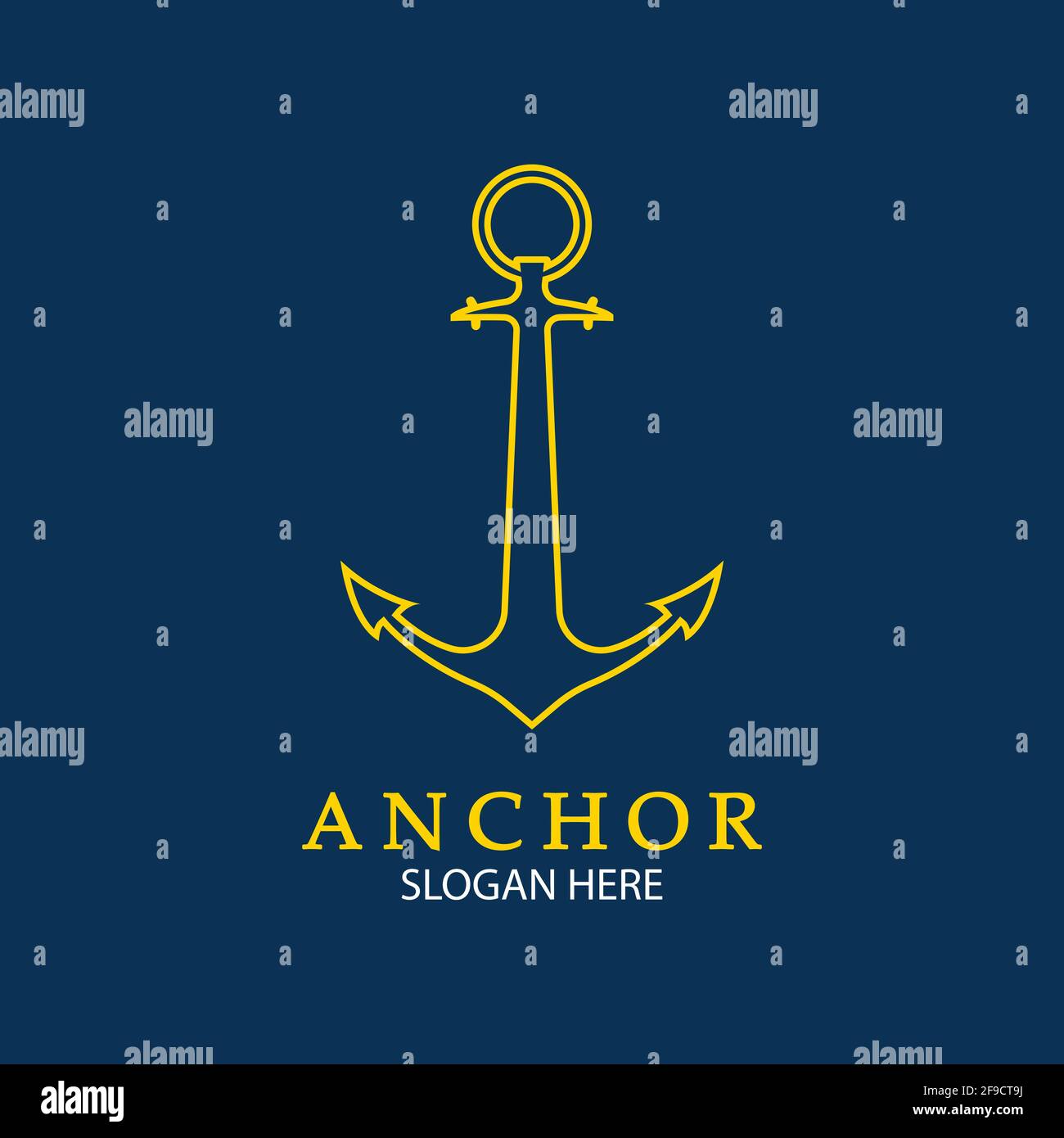 Anchor Logo Design Vector. Symbol of maritime icon or ocean business ...