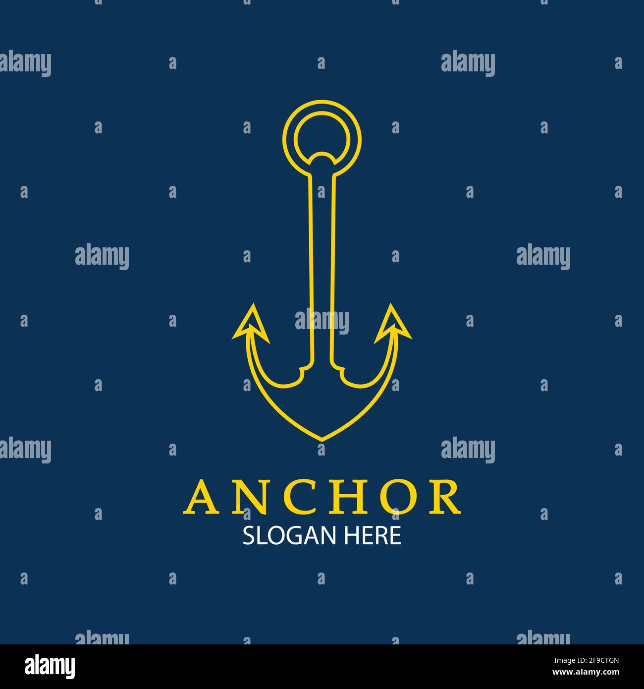 Anchor Logo Design Vector. Symbol of maritime icon or ocean business ...