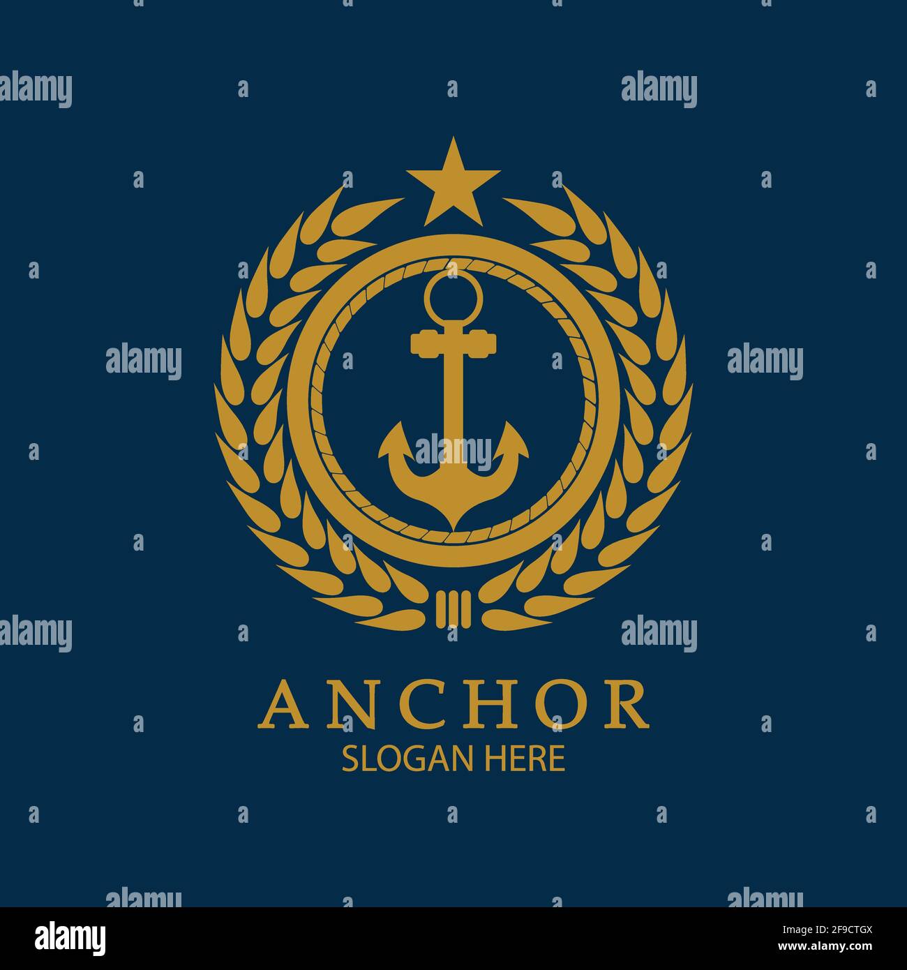 Anchor Logo Design Vector. Symbol of maritime icon or ocean business ...