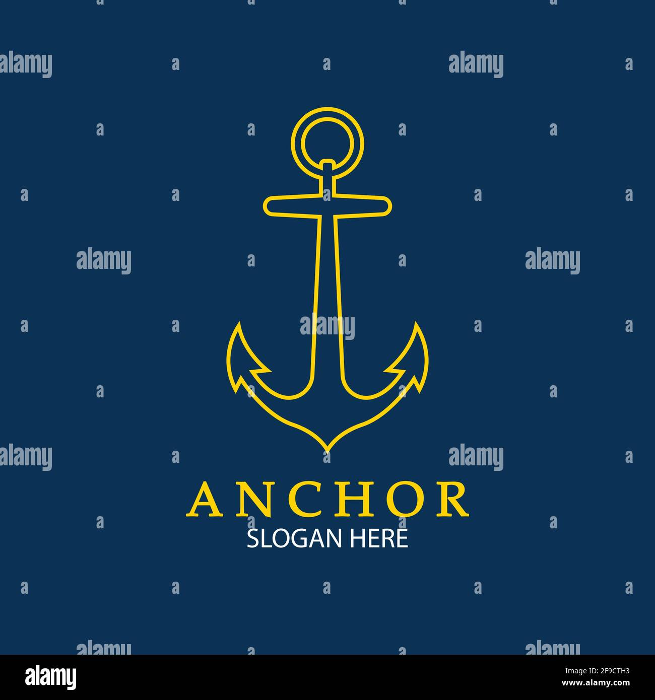 Anchor Logo Design Vector. Symbol of maritime icon or ocean business ...