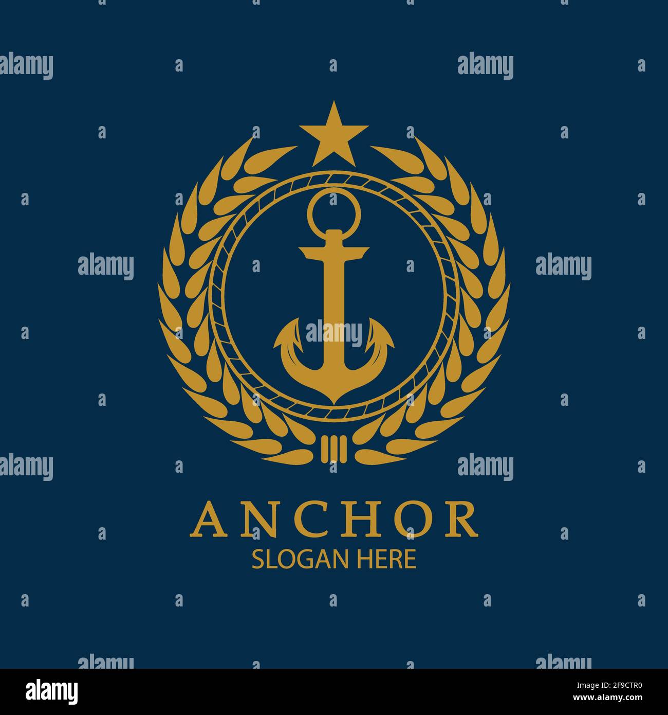 Anchor Logo Design Vector. Symbol of maritime icon or ocean business ...