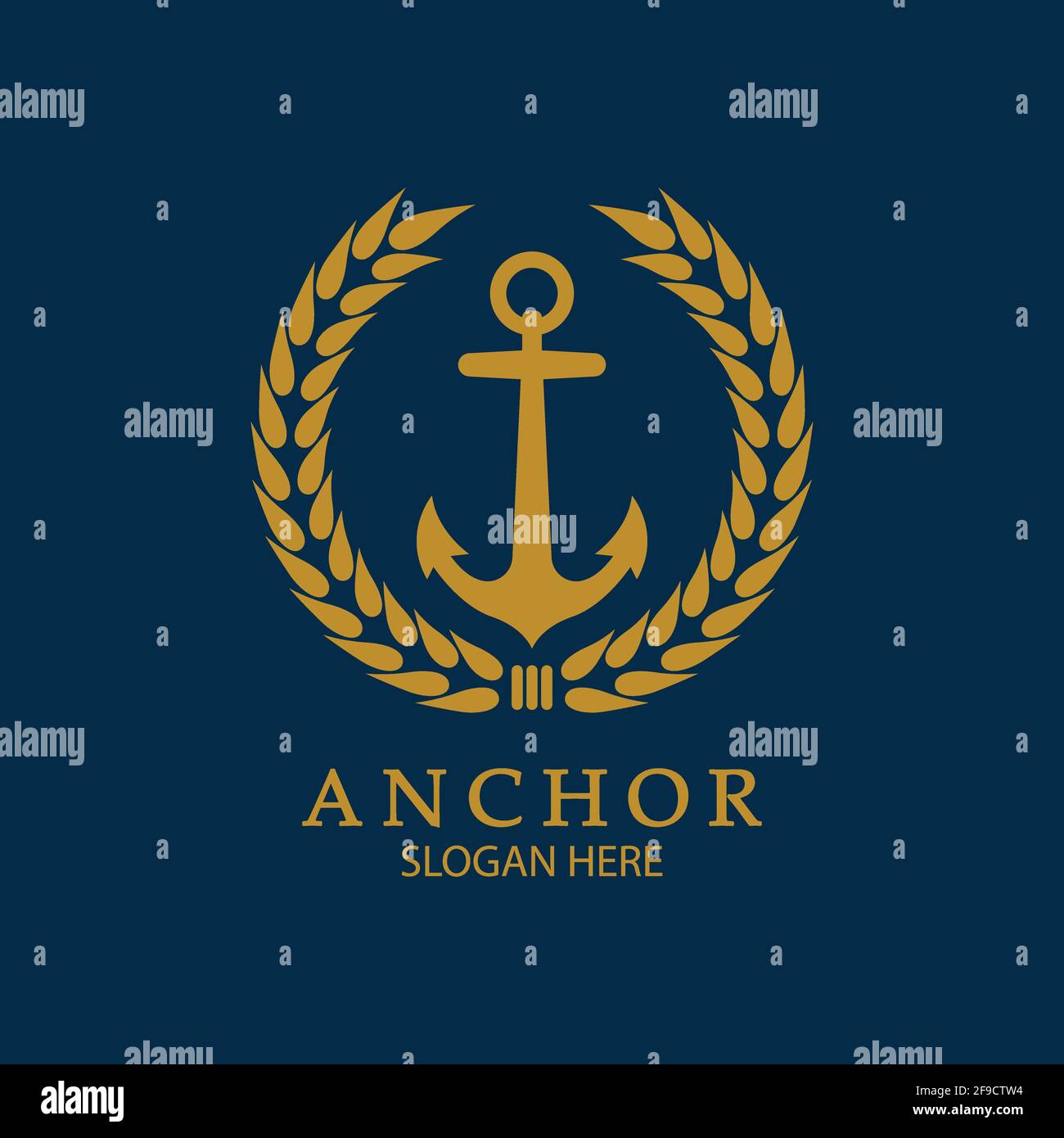 Anchor Logo Design Vector. Symbol of maritime icon or ocean business ...