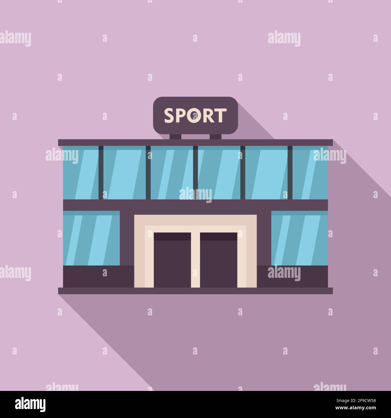 Sport gym building icon, flat style Stock Vector Image & Art - Alamy