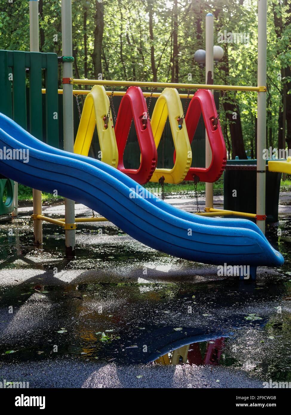 Play equipment flooded hi-res stock photography and images - Alamy