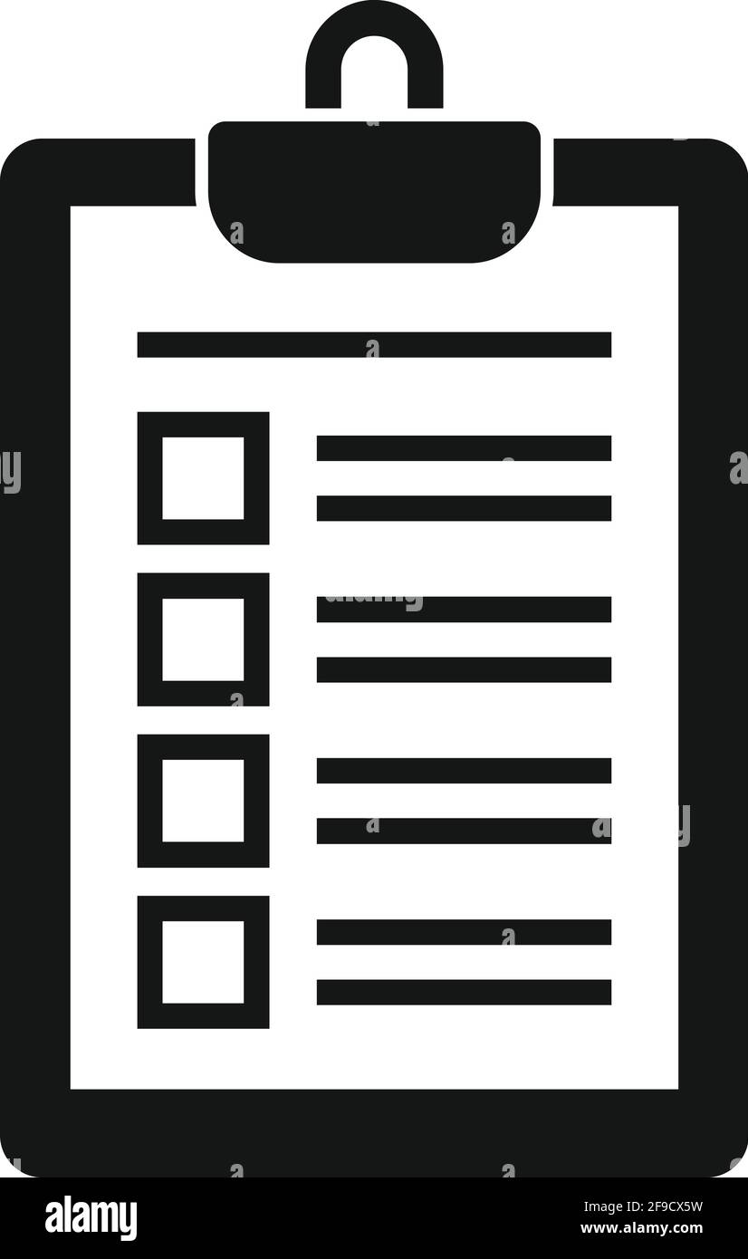 Personal trainer clipboard icon, simple style Stock Vector Image & Art ...