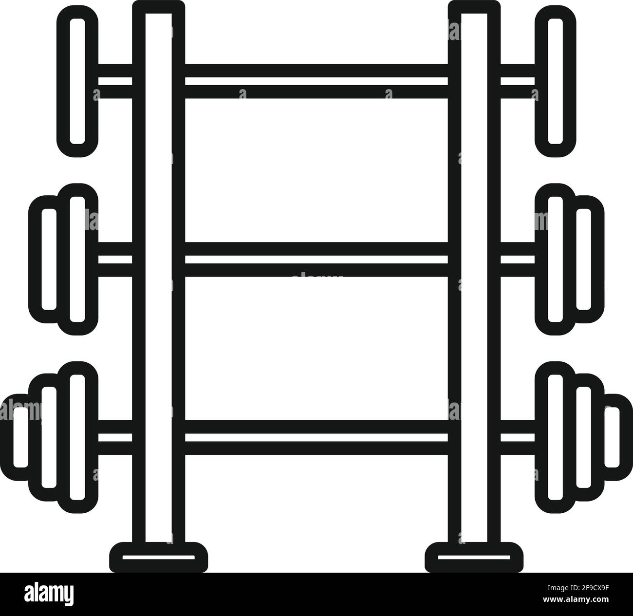 Dumbbell line glyph icon Cut Out Stock Images & Pictures - Alamy