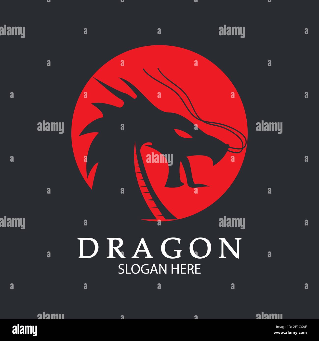Dragon vector icon illustration design logo template Stock Vector Image & Art - Alamy