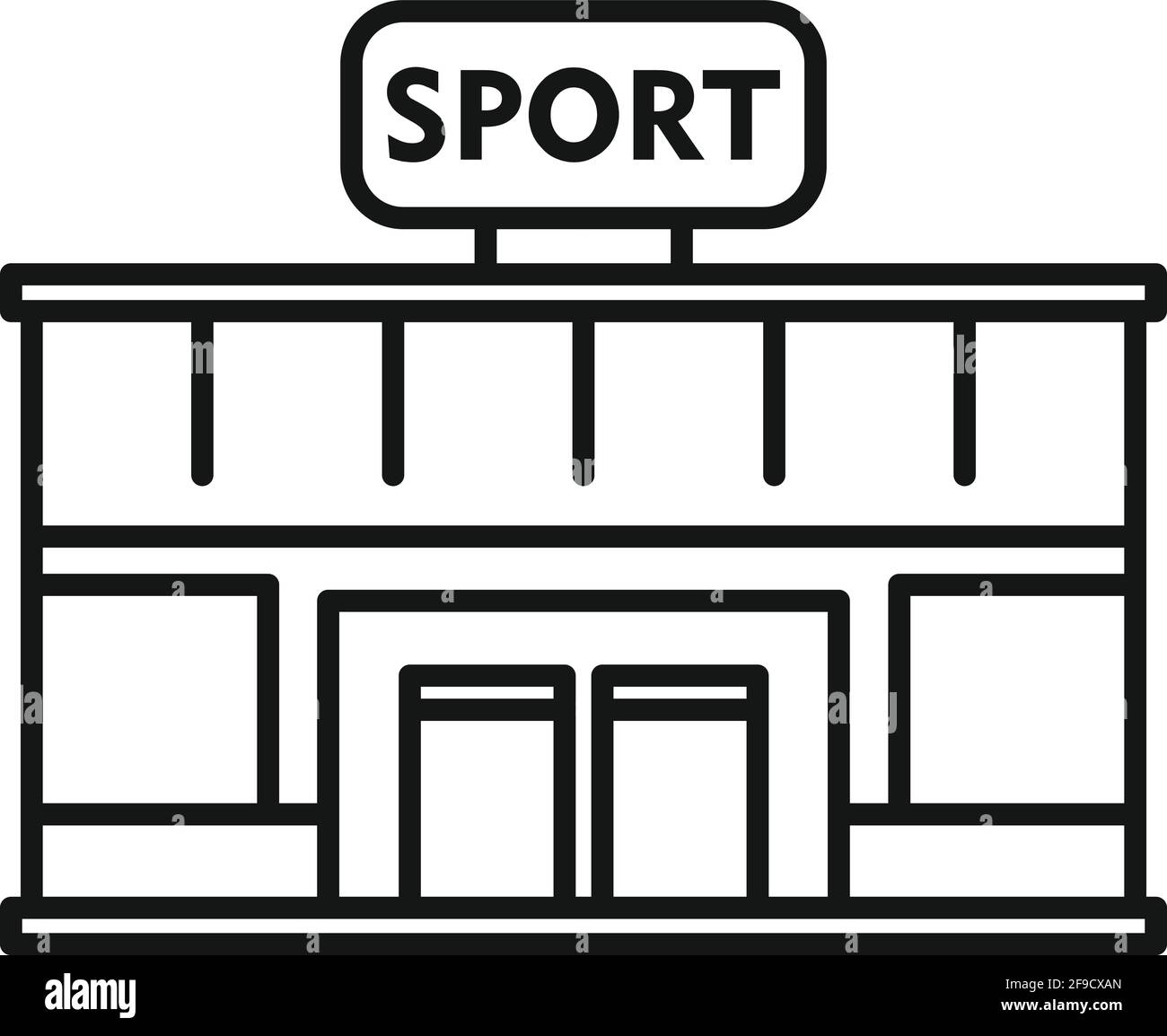 Sport gym building icon, outline style Stock Vector Image & Art - Alamy