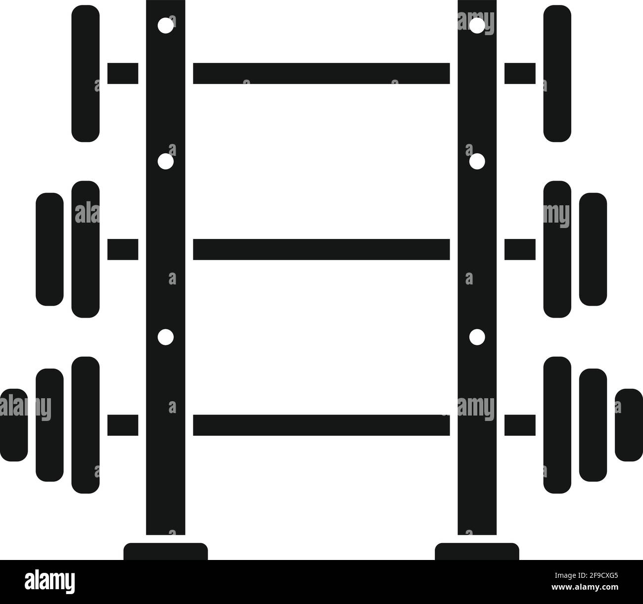 Barbells rack Cut Out Stock Images & Pictures - Alamy