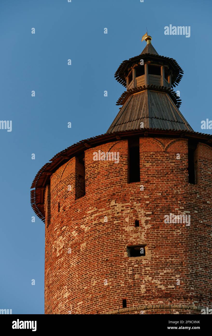 View of the 16th century brick kremlin, which forms the city walls of ...