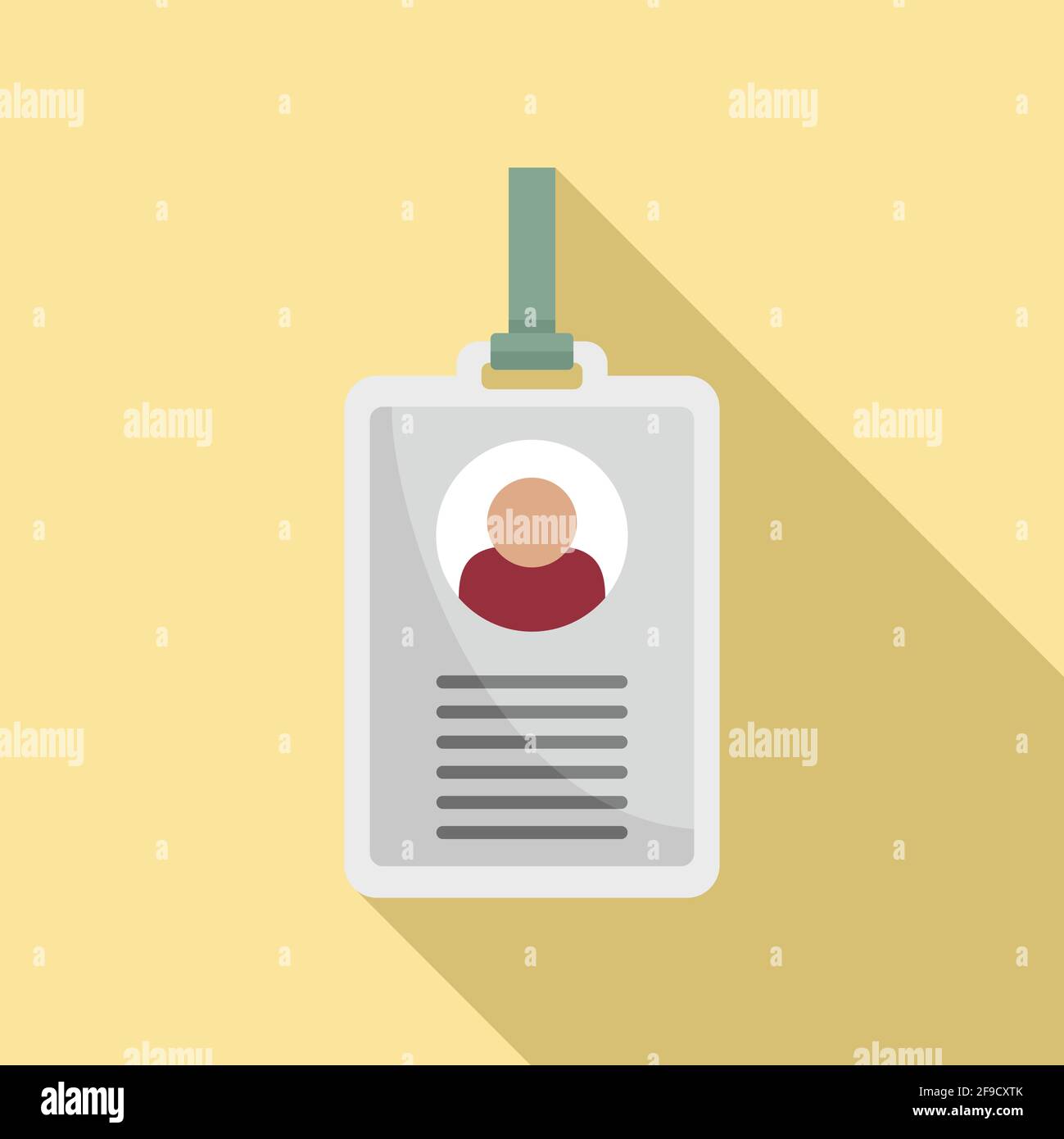 Personal information id card icon, flat style Stock Vector Image & Art ...