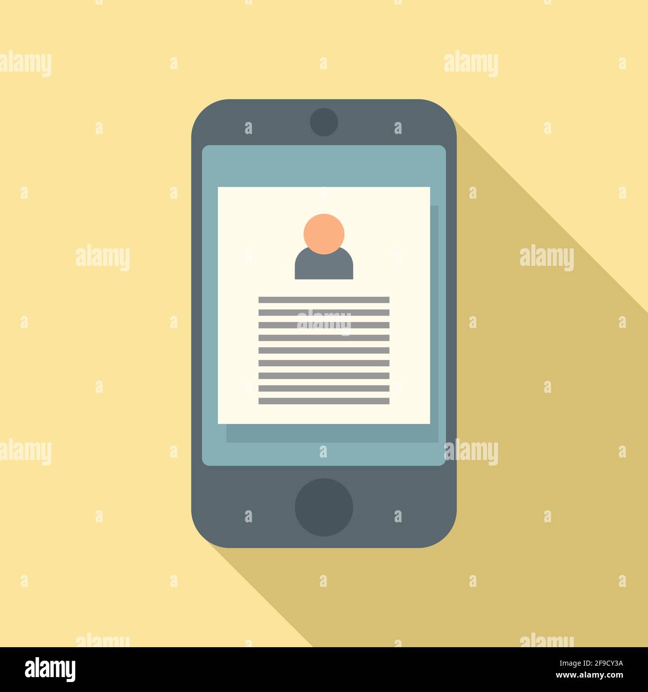 Smartphone personal information icon, flat style Stock Vector Image ...